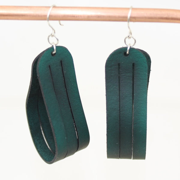 Bandera Genuine Leather Dangle Earrings – Wood Sprite Crafts